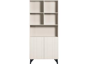 8714713180028 - Stauraumregal WOOOD Miller weiß B90cm H200cm T37cm FSC-zertifizierter Holzwerkstoff Regale Hochschrank mit 2 Türen H 200 cm x B 90 cm