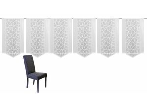 4056751153232 - Schiebegardine HOME WOHNIDEEN JENNA Gr 1 weiß B57cm H125cm Jacquard Polyester Gardinen Schiebevorhang Jacquard Set inkl Befestigungszubehör