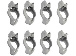4016318005619 - Dekoklammer LIEDECO weiß L36cm Ø21cm Metall Gardinenbefestigungen für Gardinenstangen Ø 12 mm
