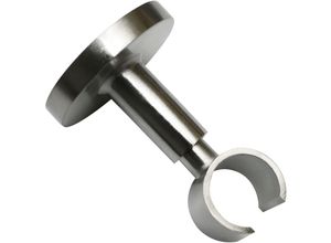 4003018378617 - Deckenträger für Gardinenstangen Deckenträger für Ø 20 mm silber (edelstahl optik) SCHÖNER WOHNEN-KOLLEKTION Gardinenstangenhalterungen Serie Einzelprogramm Leon Ø 20 mm
