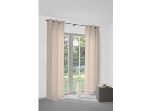 4004567525446 - Vorhang WIRTH Telfort Gr 1 orange (terra) B132cm H145cm Jacquard Baumwolle Polyester Gardinen