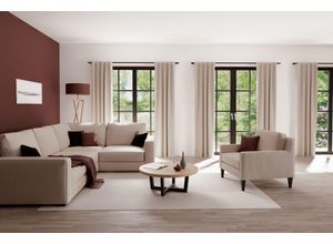 4043343677405 - Vorhang Kalin Gr 1 beige B140cm H245cm Obermaterial 100% Polyester Gardinen Fertigschal