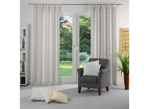 4004567519797 - Vorhang WIRTH Telfort Gr 1 braun B132cm H145cm Jacquard Baumwolle Polyester Gardinen