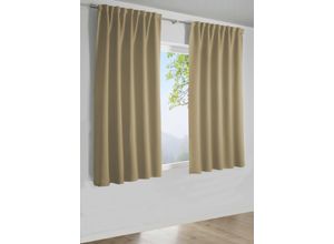 4040976251828 - Gardine SEHLBACH Schal Dimout Uni Gr 1 beige B140cm H175cm Polyester Gardinen mit Gardinenband und verdeckten Schlaufen 4040976251828 - Gardine SEHLBACH Schal Dimout Uni Gr 1 beige B140cm H175cm Polyester Gardinen mit Gardinenband und verdeckten Schlaufen