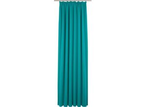 4004567253998 - Vorhang WIRTH Newbury Gardinen Gr 125 cm Kräuselband 65 cm blau (türkis) Kräuselband Gardine