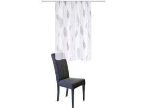 4056751474733 - Vorhang HOME WOHNIDEEN PAOLO Gr 1 grau (stein) B140cm H145cm Voile Polyester Gardinen Kräuselbandschal PAOLO bedruckt