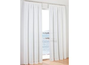 4016478102364 - Gardine HEINE HOME Gr 3 weiß (sanftes weiß) B140cm H225cm Polyester Gardinen