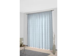 4004567525743 - Vorhang WIRTH Telfort Gr 1 blau B132cm H145cm Jacquard Baumwolle Polyester Gardinen