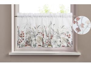 4068222605126 - Scheibengardine HOME AFFAIRE Friesach Gr 1 bunt B90cm H30cm Polyester Gardinen mit Blumenmuster
