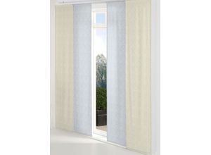 4004567526276 - Schiebegardine WIRTH Telfort Gr 1 grau B60cm H145cm Jacquard Baumwolle Polyester Gardinen