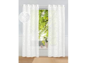 4068222508939 - Gardine Inés Gr 2 weiß (blanc) B130cm H175cm Polyester Gardinen