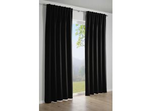 4040976248200 - Gardine SEHLBACH Schal Dimout Uni Gr 2 schwarz B140cm H245cm Polyester Gardinen mit Gardinenband und verdeckten Schlaufen