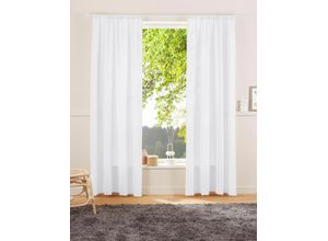 4004567282448 - Vorhang Lanea Gr 1 weiß B135cm H145cm Baumwolle Polyester LEGER HOME BY LENA GERCKE Gardinen Leinenoptik 1 Schal verschiedene Größen