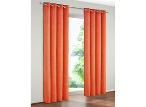 4004567122751 - Vorhang WIRTH Holmsund 288g qm Gr 1 orange (terra) Gardinen 145cm Ösen 132cm Polyacryl B132cm H145cm