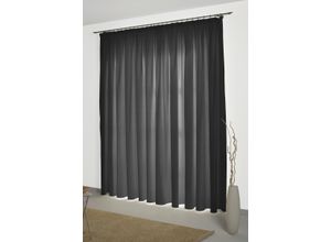 4004567092993 - Vorhang WIRTH NEUFAHRN Gr 1 schwarz Gardinen 145cm Smokband 135cm Polyacryl Polyester B135cm H145cm