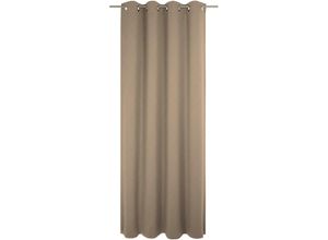 4004567529192 - Vorhang WIRTH Westport Gr 1 grau (taupe) Gardinen 145cm Ösen 132cm Polyester B132cm H145cm