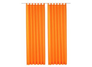 4004567111359 - Vorhang WIRTH Lahnstein Gr 1 orange Gardinen 145cm Schlaufen 132cm Polyester B132cm H145cm