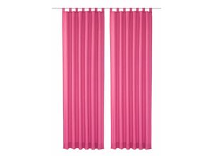 4004567111397 - Vorhang WIRTH Lahnstein Gr 1 pink Gardinen 145cm Schlaufen 132cm Polyester B132cm H145cm