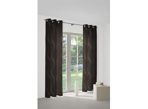 4004567150310 - Vorhang WIRTH Lupara Gr 1 braun B132cm H150cm Jacquard Obermaterial 75% Polyester 25% Baumwolle Gardinen