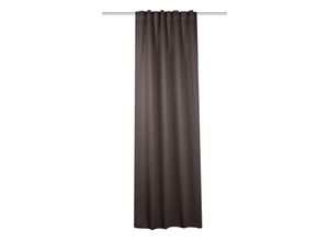 4056751473941 - Vorhang HOME BASICS BLACKY Gr 1 grau (stein) B140cm H145cm Polyester Gardinen Kombibandschal BLACKY Uni