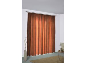 4004567510817 - Vorhang WIRTH Niederau Gr 1 orange (terra) B132cm H145cm Jacquard Polyacryl Polyester Gardinen