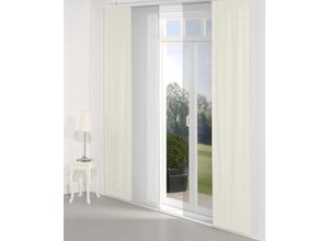 4004567337803 - Schiebegardine WIRTH Torbole Gr 1 beige B60cm H145cm Jacquard Baumwolle Polyester Gardinen