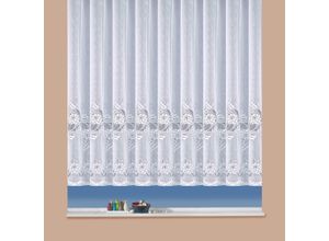 4005385823790 - Gardine WECKBRODT Crisanta Gr 11 weiß B300cm H160cm Jacquard Polyester Gardinen Jacquard strukturiert halbtransparentfloralBeschwerungsband