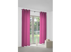 4004567143411 - Vorhang WIRTH Dim out Gardinen Gr 150 cm Ösen 145 cm pink Ösen