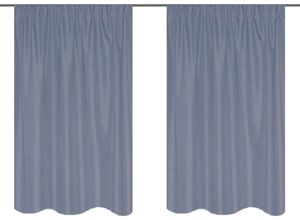 4056751476812 - Vorhang HOME BASICS MAITE Gr 1 blau B135cm H145cm Polyester Gardinen