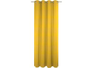 4004567531164 - Vorhang WIRTH Westport Gr 1 gelb Gardinen 145cm Ösen 132cm Polyester B132cm H145cm