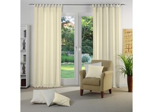 4004567092306 - Vorhang WIRTH NEUFAHRN Gr 1 beige B135cm H145cm Jacquard Polyacryl Polyester Gardinen