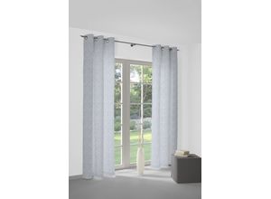 4004567525798 - Vorhang WIRTH Telfort Gr 1 blau Gardinen 145cm Ösen 132cm Baumwolle Polyester B132cm H145cm
