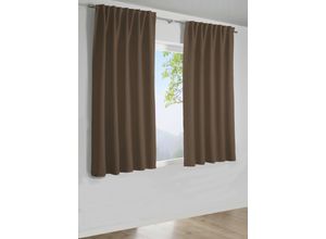 4040976251811 - Gardine SEHLBACH Schal Dimout Uni Gr 1 braun B140cm H175cm Polyester Gardinen mit Gardinenband und verdeckten Schlaufen 4040976251811 - Gardine SEHLBACH Schal Dimout Uni Gr 1 braun B140cm H175cm Polyester Gardinen mit Gardinenband und verdeckten Schlaufen