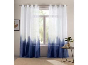 4068223785872 - Gardine BRUNO BANANI Nevalla Gr 1 blau B130cm H145cm Baumwolle Baumwolle Gardinen modern Farbverlauf Wohnzimmer Schlafzimmer halbtransparent 4068223785872 - Gardine BRUNO BANANI Nevalla Gr 1 blau B130cm H145cm Baumwolle Baumwolle Gardinen modern Farbverlauf Wohnzimmer Schlafzimmer halbtransparent