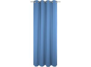 4004567521349 - Vorhang WIRTH Umea Gr 1 blau (mittelblau) B132cm H145cm Jacquard Polyester Gardinen