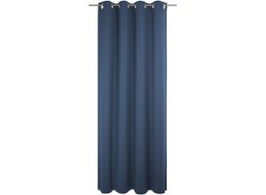 4004567521615 - Vorhang WIRTH Umea Gr 1 blau (dunkelblau) B132cm H145cm Jacquard Polyester Gardinen