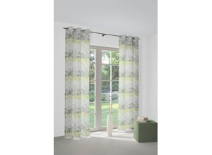 4004567534103 - Vorhang WIRTH Kairo Gr 1 grün Gardinen 145cm Ösen 132cm Baumwolle Polyester B132cm H145cm
