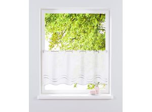 6930325424295 - Scheibengardine MY HOME Betty Gardinen Gr 30 cm Stangendurchzug 90 cm grau Scheibengardinen transparent Gardine Transparent Polyester 6930325424295 - Scheibengardine MY HOME Betty Gardinen Gr 30 cm Stangendurchzug 90 cm grau Scheibengardinen transparent Gardine Transparent Polyester