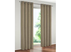 4004567131357 - Vorhang WIRTH Holmsund 288g qm Gr 8 grau (taupe) Gardinen 160cm Ösen 172cm Polyacryl B172cm H160cm