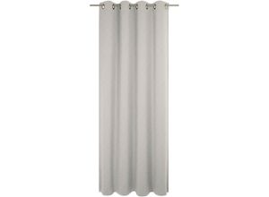 4004567531652 - Vorhang WIRTH Westport Gr 1 grau (hellgrau) Gardinen 145cm Ösen 132cm Polyester B132cm H145cm
