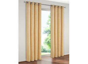 4004567100063 - Vorhang WIRTH Holmsund 288g qm Gr 1 beige Gardinen 145cm Ösen 132cm Polyacryl B132cm H145cm