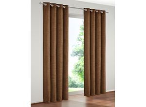 4004567096755 - Vorhang WIRTH Trondheim 234 g m² Gr 1 braun B132cm H145cm Chenille Polyacryl Gardinen