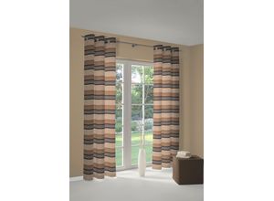 4004567064471 - Vorhang WIRTH Menorca Gr 1 beige Gardinen 145cm Ösen 135cm Polyester Baumwolle B135cm H145cm