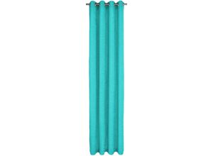 4004567126384 - Vorhang WIRTH Holmsund 288g qm Gr 8 blau (türkis) Gardinen 160cm Ösen 172cm Polyacryl B172cm H160cm