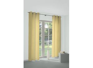 4004567343910 - Vorhang WIRTH Niederau Gr 1 gold (goldfarben) B132cm H145cm Jacquard Polyacryl Polyester Gardinen