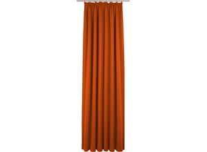 4004567249540 - Vorhang WIRTH Newbury Gardinen Gr 125 cm Kräuselband 65 cm orange (terrakotta) Kräuselband Gardine