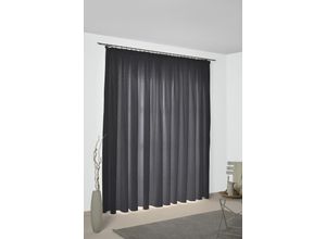 4004567343118 - Vorhang WIRTH Torbole Gr 1 schwarz B65cm H125cm Jacquard Baumwolle Polyester Gardinen