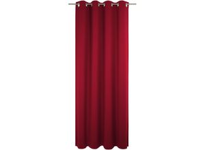 4004567528478 - Vorhang WIRTH Westport Gr 1 rot Gardinen 145cm Ösen 132cm Polyester B132cm H145cm