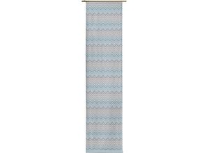 4004567203283 - Schiebegardine WIRTH Benewitz Gr 1 blau B60cm H145cm Jacquard Baumwolle Polyester Gardinen