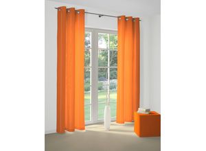 4004567152260 - Vorhang WIRTH Felsted Gr 1 orange Gardinen 150cm Ösen 132cm Polyester B132cm H150cm